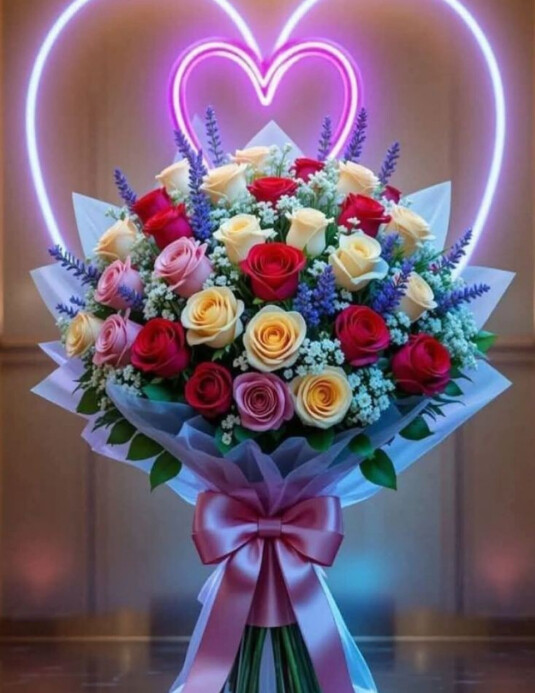 Copy of Floral Romantic Rose Bouquet Flyer (us Letter) | PosterMyWall