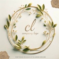 floral roses video intro logo design free Template | PosterMyWall