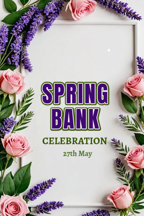 Copy of Floral Spring Bank Holiday Banner 4' × 6' | PosterMyWall