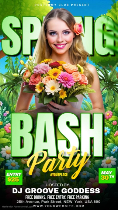 Copy of Floral Spring Bash Party Instagram Story | PosterMyWall