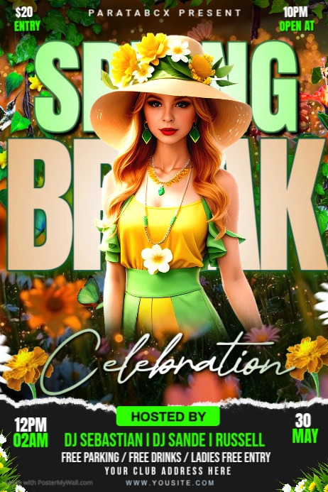Copy of Floral Spring Break Celebration Poster | PosterMyWall