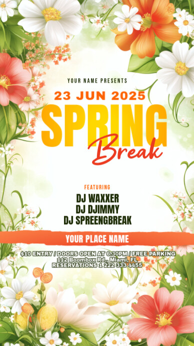 Copy of Floral Spring Break Instagram Story | PosterMyWall