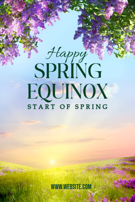 Szablon Floral Spring Equinox Poster | PosterMyWall