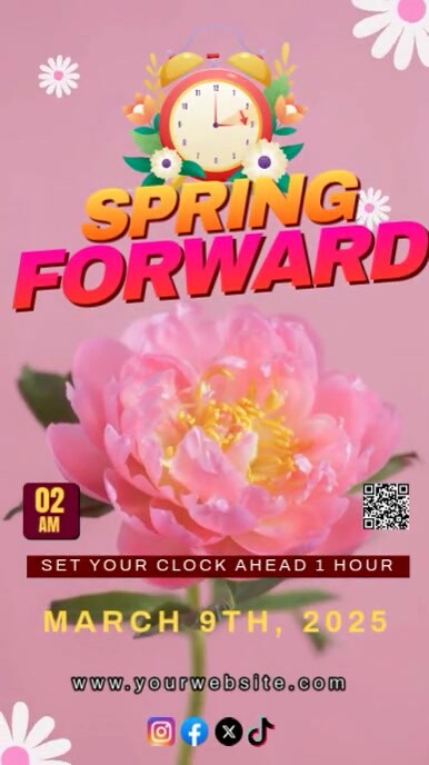 Floral Spring Forward Instagram Story Template | PosterMyWall