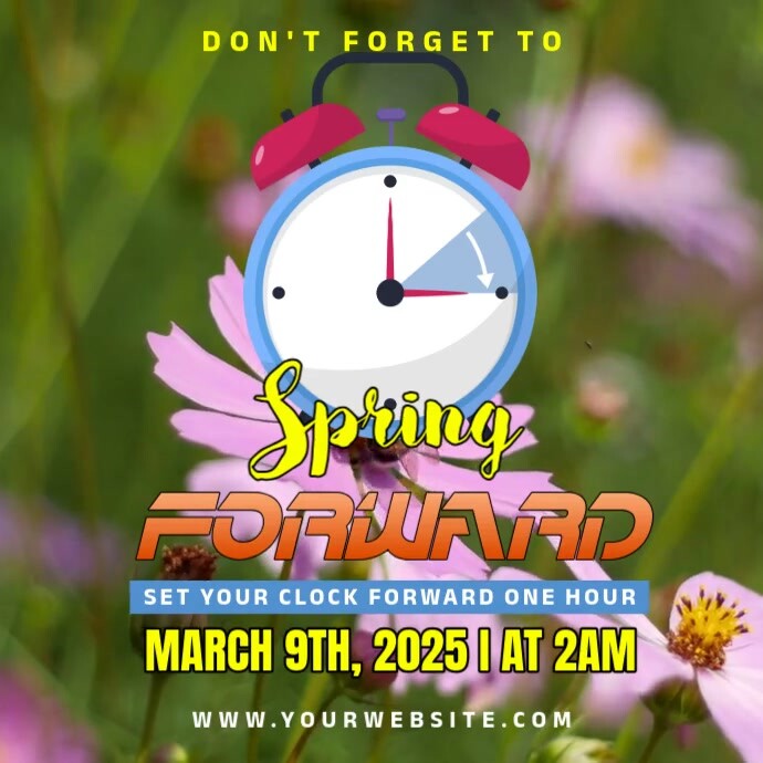 Floral Spring Forward Pos Instagram Template | PosterMyWall