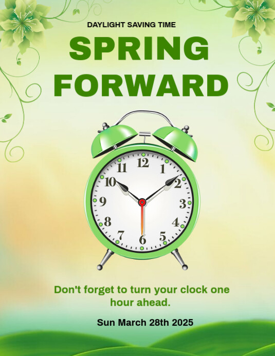 Copy of Floral Spring Forward Template Design Flyer (us Letter ...