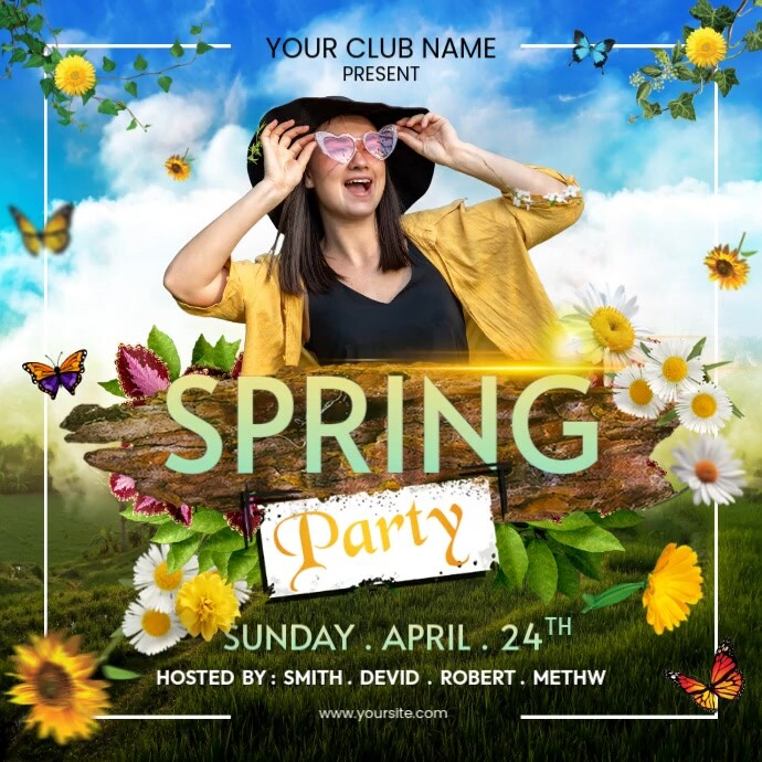 Floral Spring Instagram Post Template | PosterMyWall