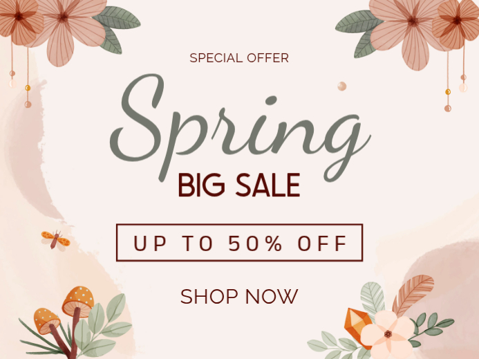 Floral Spring Sale Yard Sign Template | PosterMyWall