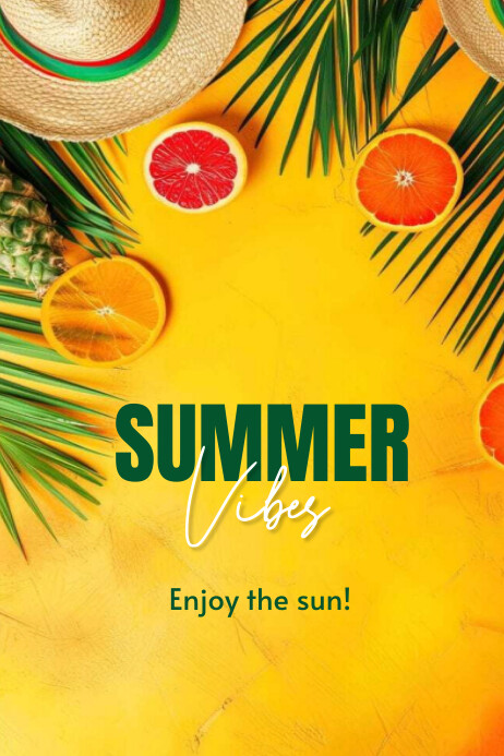 Floral Summer Vibes Poster Template | PosterMyWall