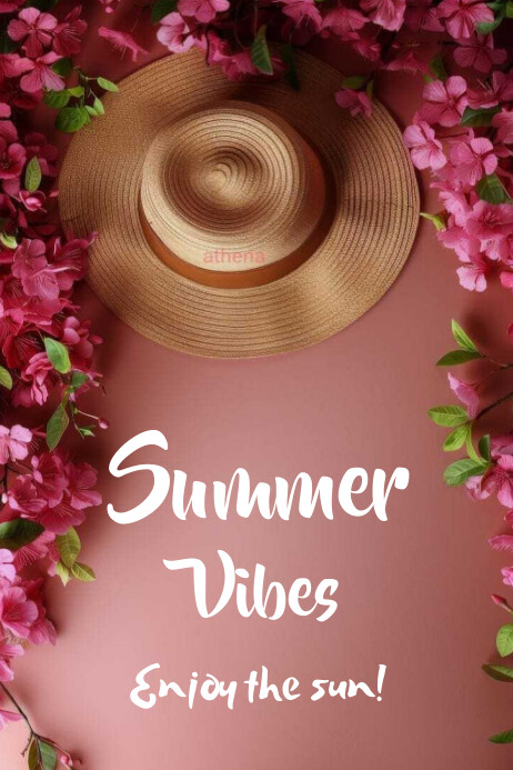 Floral Summer Vibes Poster Templat | PosterMyWall