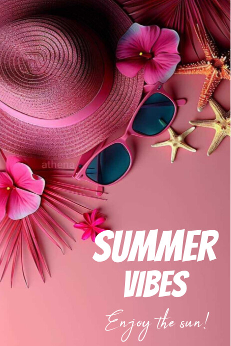 Floral Summer Vibes Poster Templat | PosterMyWall
