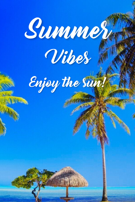 Floral Summer Vibes Poster Templat | PosterMyWall