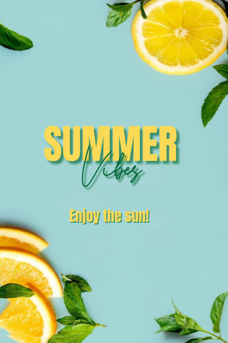 Floral Summer Vibes Poster Template | PosterMyWall