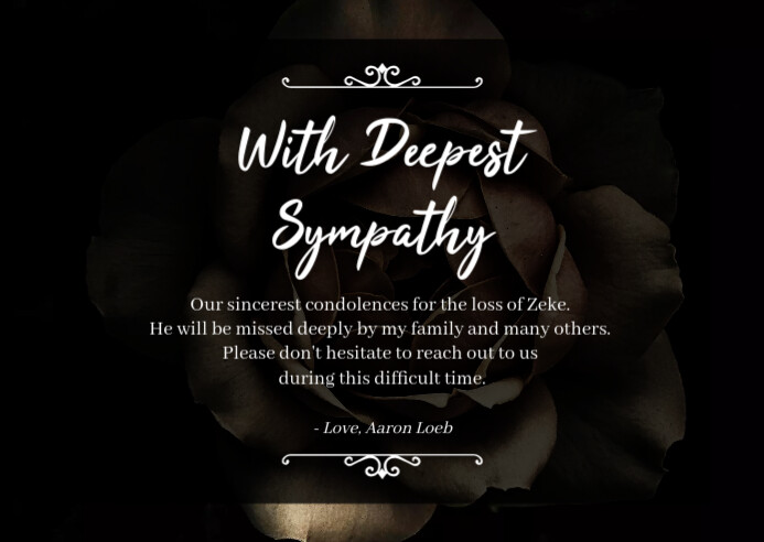 Floral Sympathy card Template | PosterMyWall