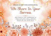 Floral sympathy card Template | PosterMyWall