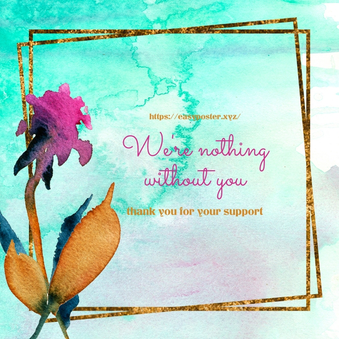 Copy of Floral Thank You Instagram Post | PosterMyWall