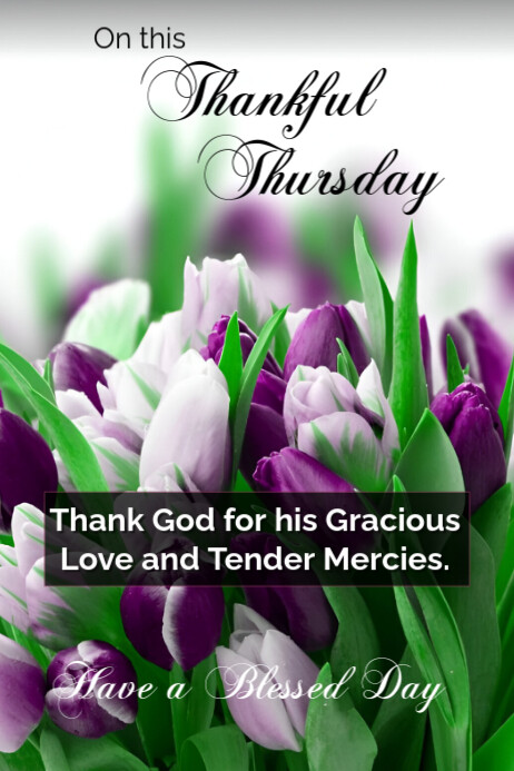 Floral Thankful Thursday Poster Template | PosterMyWall