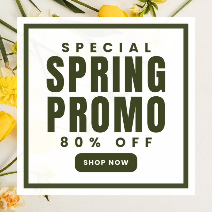 Copy of Floral Typographic Special Spring Promotional Sale Discount ...