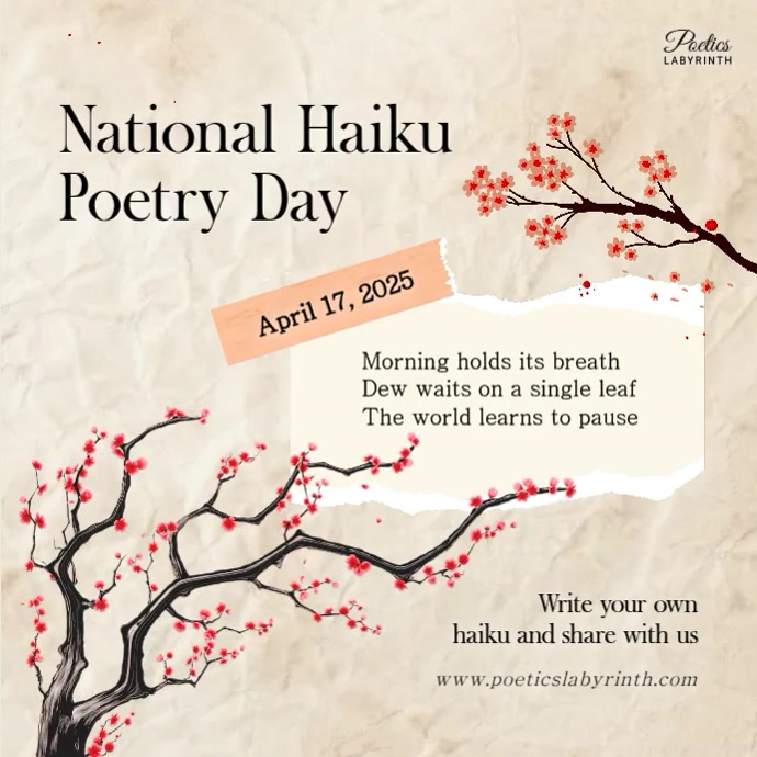 Plantilla de Floral Typographic Square Video Haiku Poetry | PosterMyWall