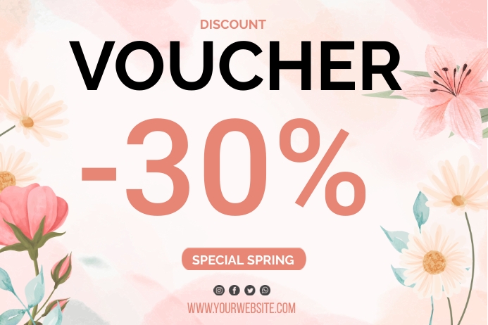 Floral Voucher Templates | PosterMyWall