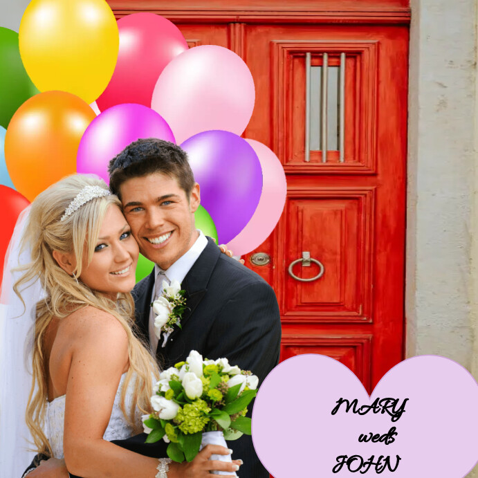 Plantilla de Floral Wedding Card Post | PosterMyWall