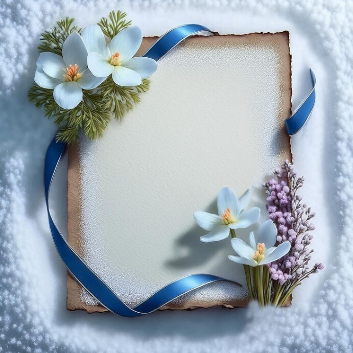 Copy of Floral Wedding Frame Design With Ribbon Instagram Post ...