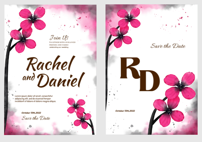 Floral Wedding Invitation Ads Template | PosterMyWall