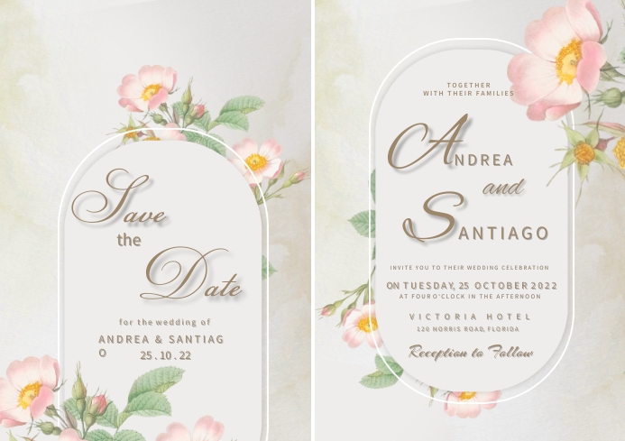 Floral Wedding Invitation Ads Template | PosterMyWall