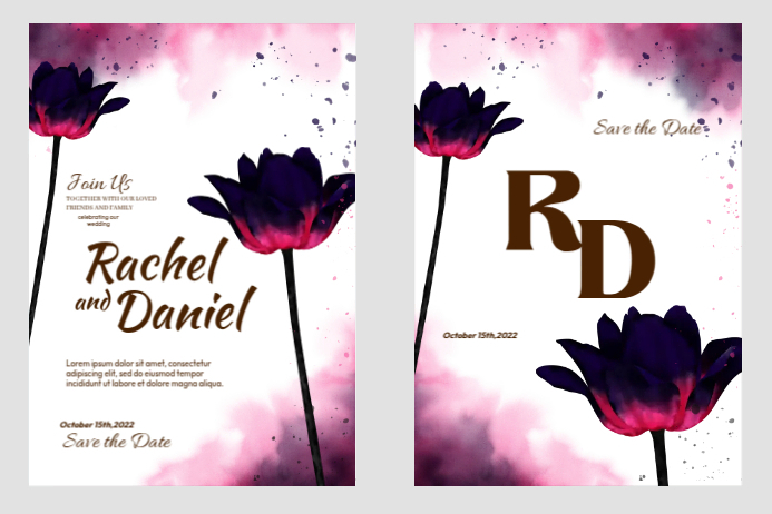 Copy of Floral Wedding Invitation Ads | PosterMyWall