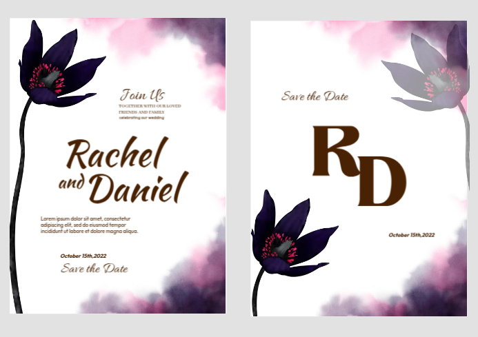 Floral Wedding Invitation Ads Template | PosterMyWall