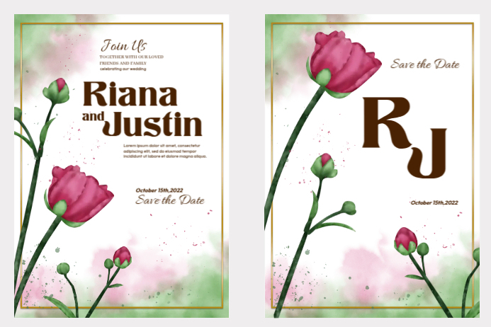 Floral Wedding Invitation Ads Template | PosterMyWall