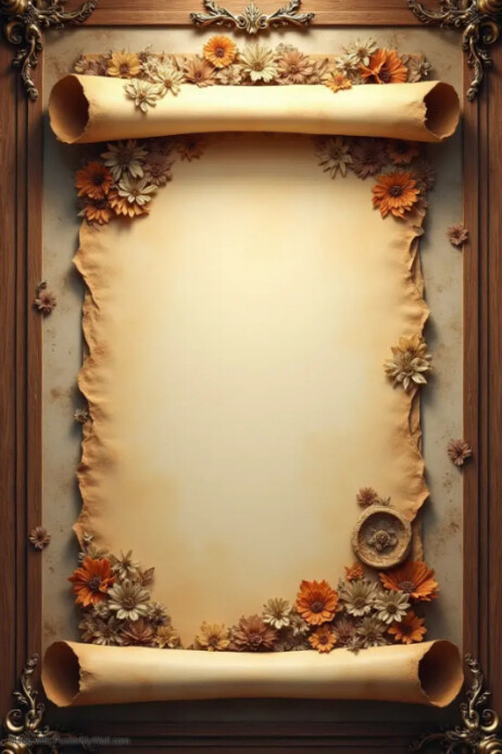 Floral Wedding Scroll Template | PosterMyWall