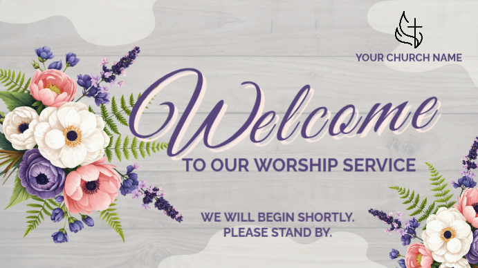 Floral Welcome Digital Display (16:9) Template | PosterMyWall