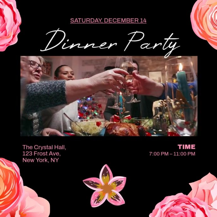 Floral Winter Wonderland Lunch Invitation Template | PosterMyWall