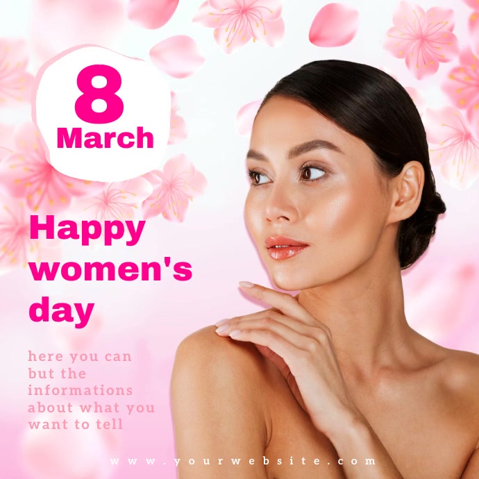 Copy of floral women's day 8 march lady celebration | PosterMyWall