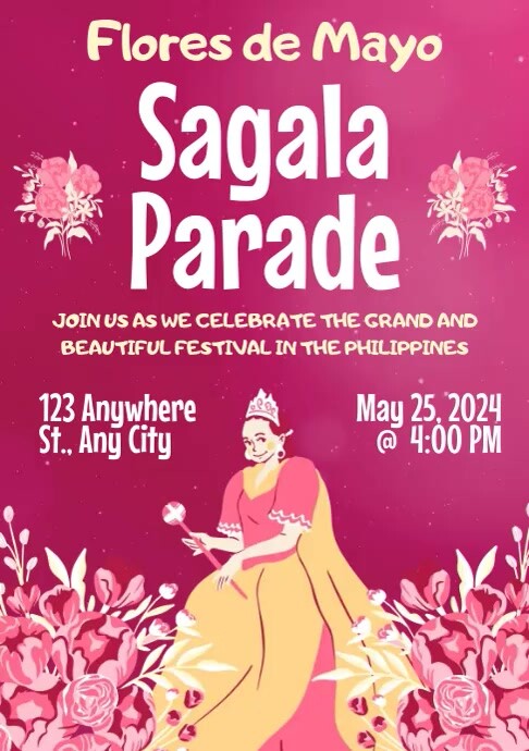 Plantilla de Flores de Mayo Sagala Parade | PosterMyWall