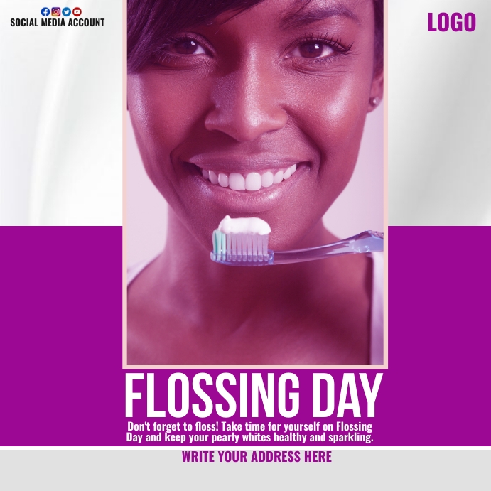 Copy of Flossing Day | PosterMyWall
