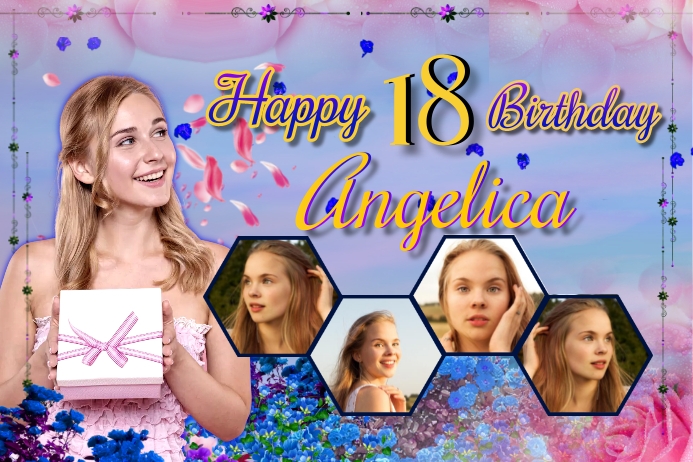 Flower Birthday Banner Template | PosterMyWall