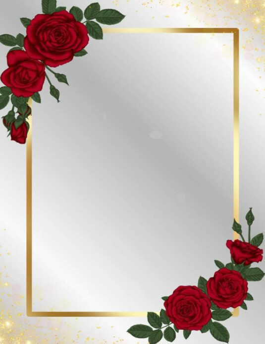 Modèle flower boder frame | PosterMyWall