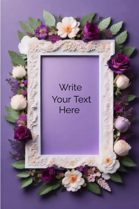 Copy of Flower border frame | PosterMyWall