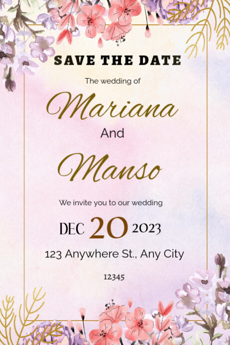 Copy of Flower border frame. | PosterMyWall