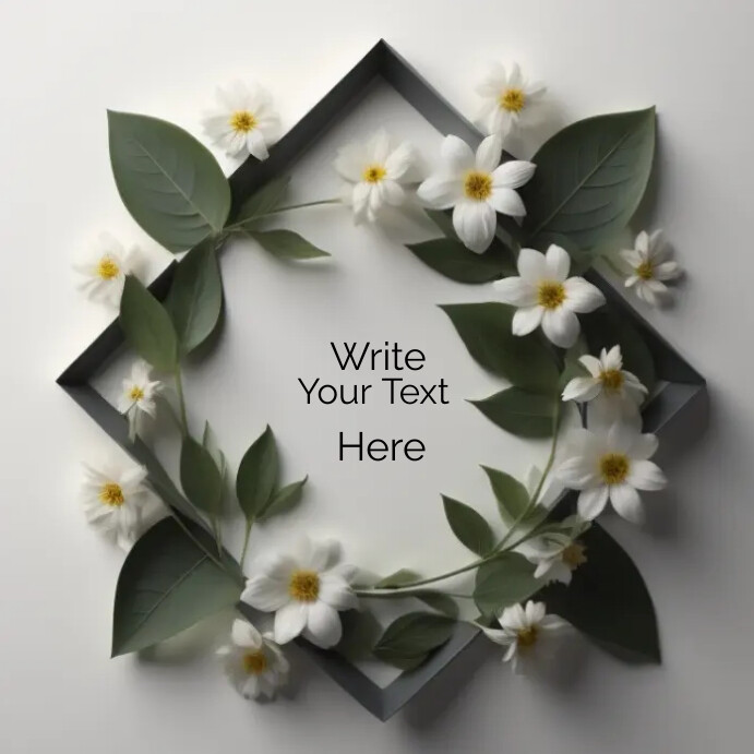 Flower border wedding card Template | PosterMyWall