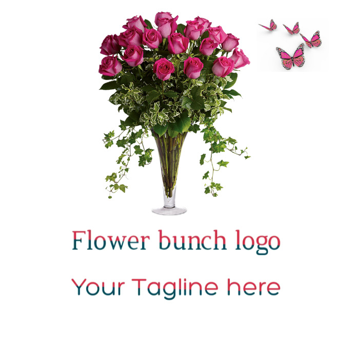 Flower bunch logo pink color Template | PosterMyWall