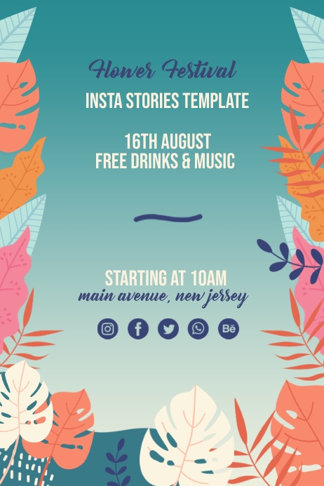 Flower Festival Event Ads Template | PosterMyWall