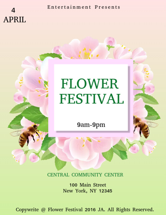 Flower Festival Template | PosterMyWall