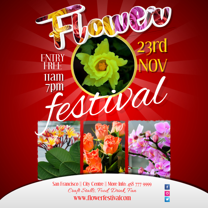 Flower Festival Poster Template | PosterMyWall