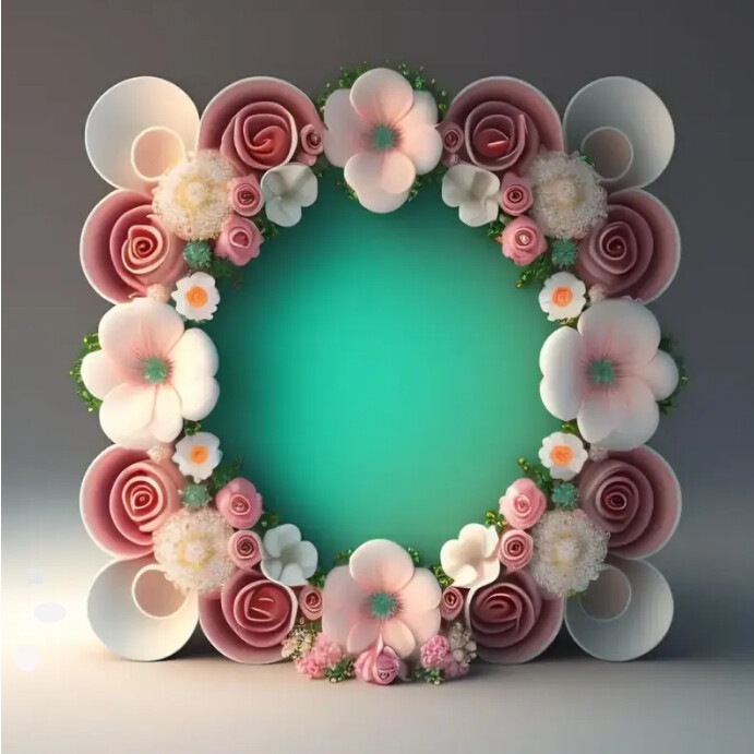 flower flora frame template | PosterMyWall