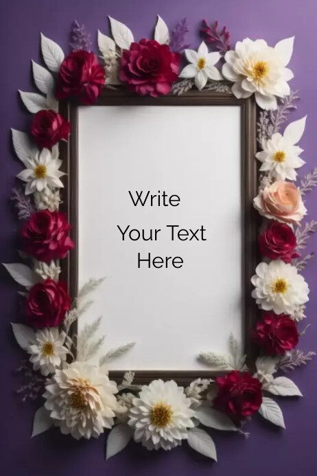 Flower frame border Template | PosterMyWall