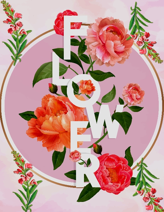 Flower frame flyer Template | PosterMyWall