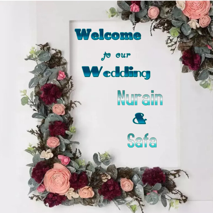 Plantilla de Flower frame invitation card template | PosterMyWall